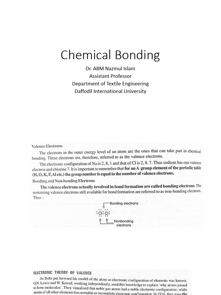 Understanding Chemical Bonding Basics | PDF