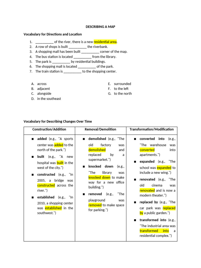 Writing Lesson 5 - Map - Teacher | PDF | Village