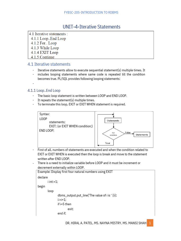 Unit4 Iterative Statements-1 PDF | PDF | Control Flow | Computing
