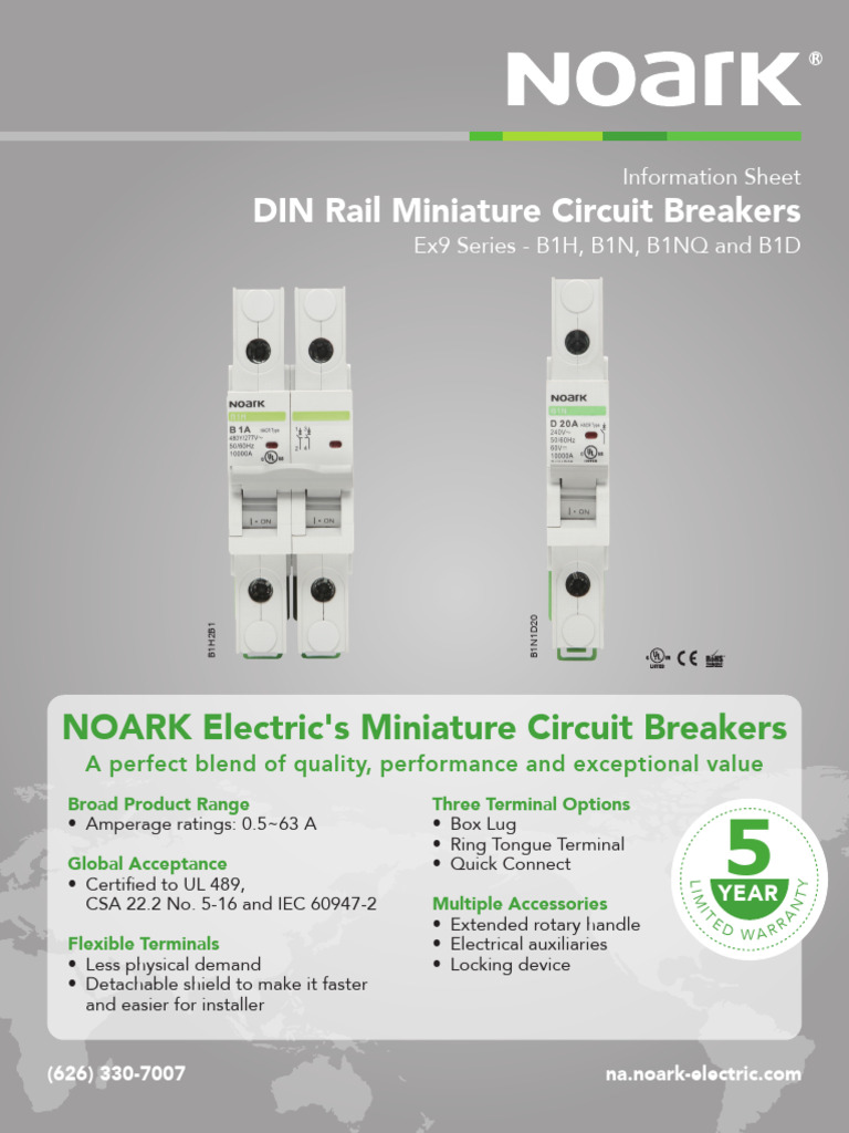 NOARK Ex9 Series Circuit Breakers Overview | PDF | Alternating Current ...