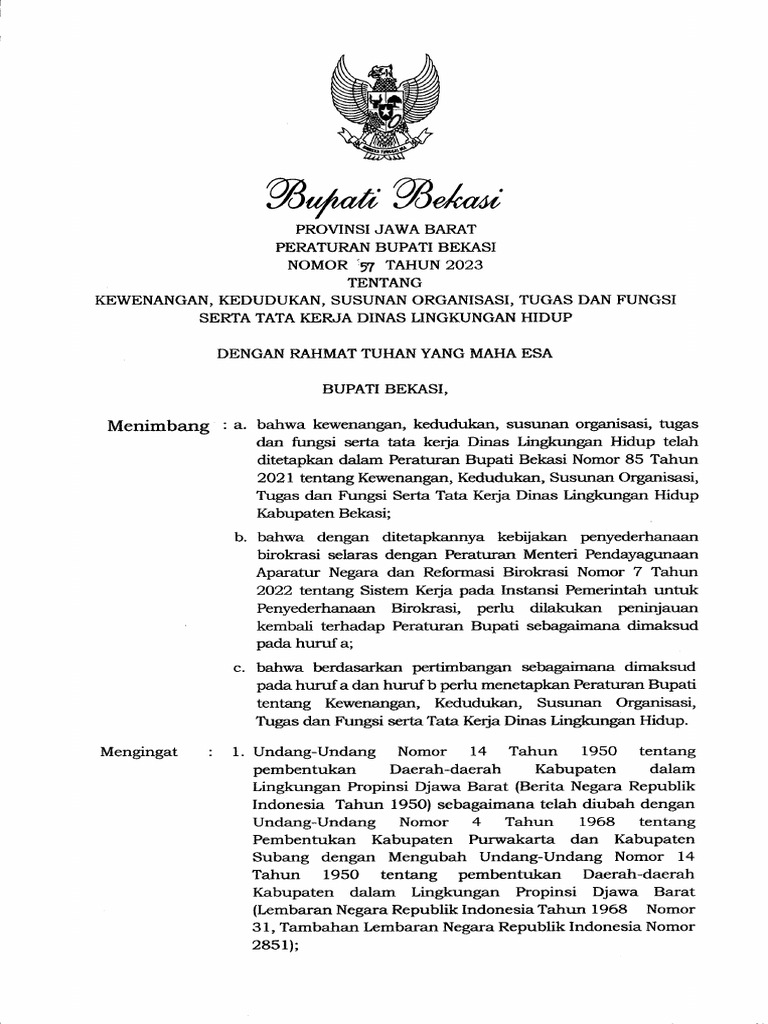 Dinas Lingkungan Hidup | PDF