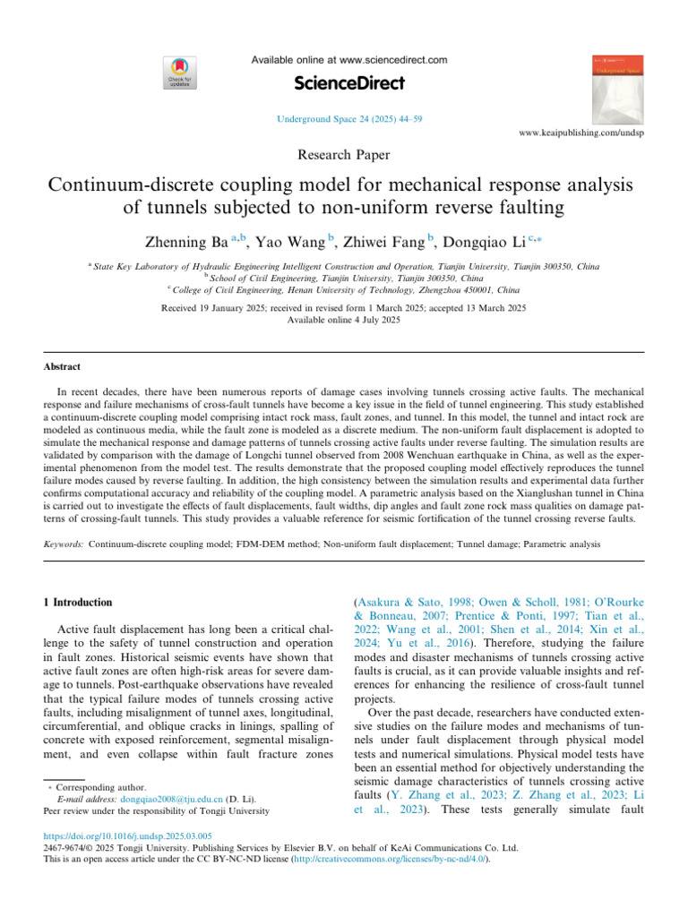 Continuum-Discrete Coupling Model For Mechanical Response Analysis of ...