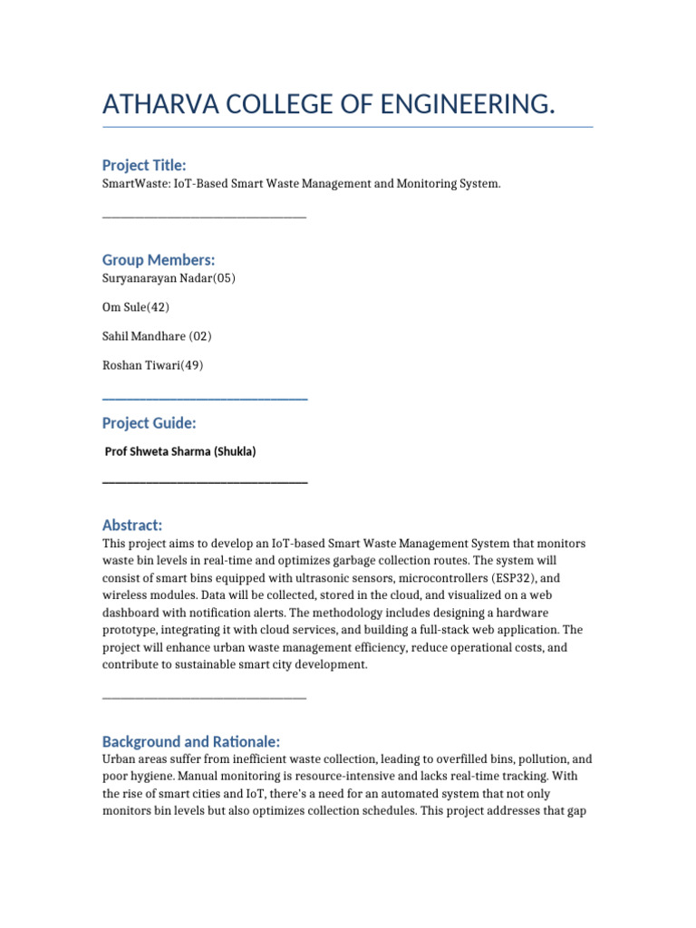 SmartWaste IoT Waste Management System | PDF | Cloud Computing ...