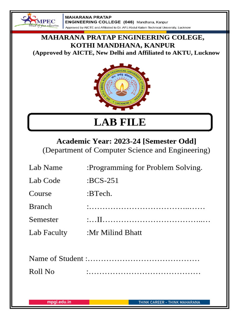 C Programming Lab Exercises for BTech | PDF | String (Computer Science ...