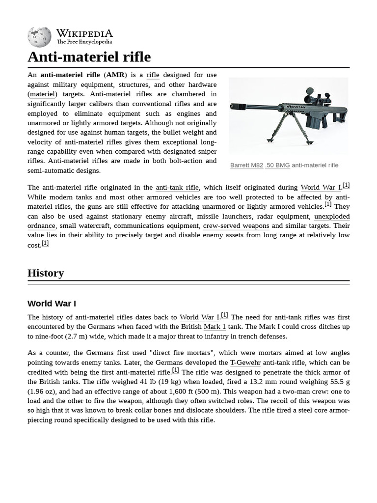 Swiss G150 and Modern Anti-Materiel Rifles | PDF | Warfare | Ammunition