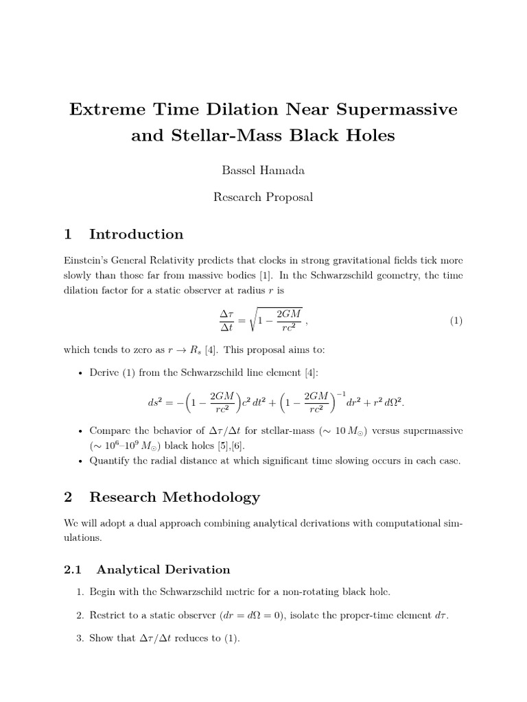 Gravitational Time Dilation Modeling Across Black Hole Mass Scales ...