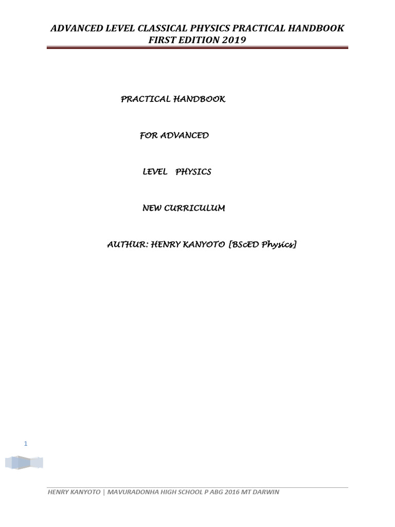 Advanced Level Physics Practical Guide | PDF | Significant Figures ...