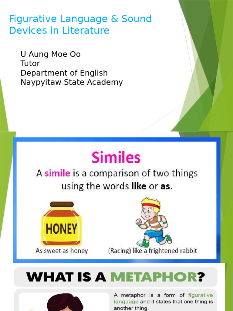 Figures of Speech & Sound Devices in Literature | PDF