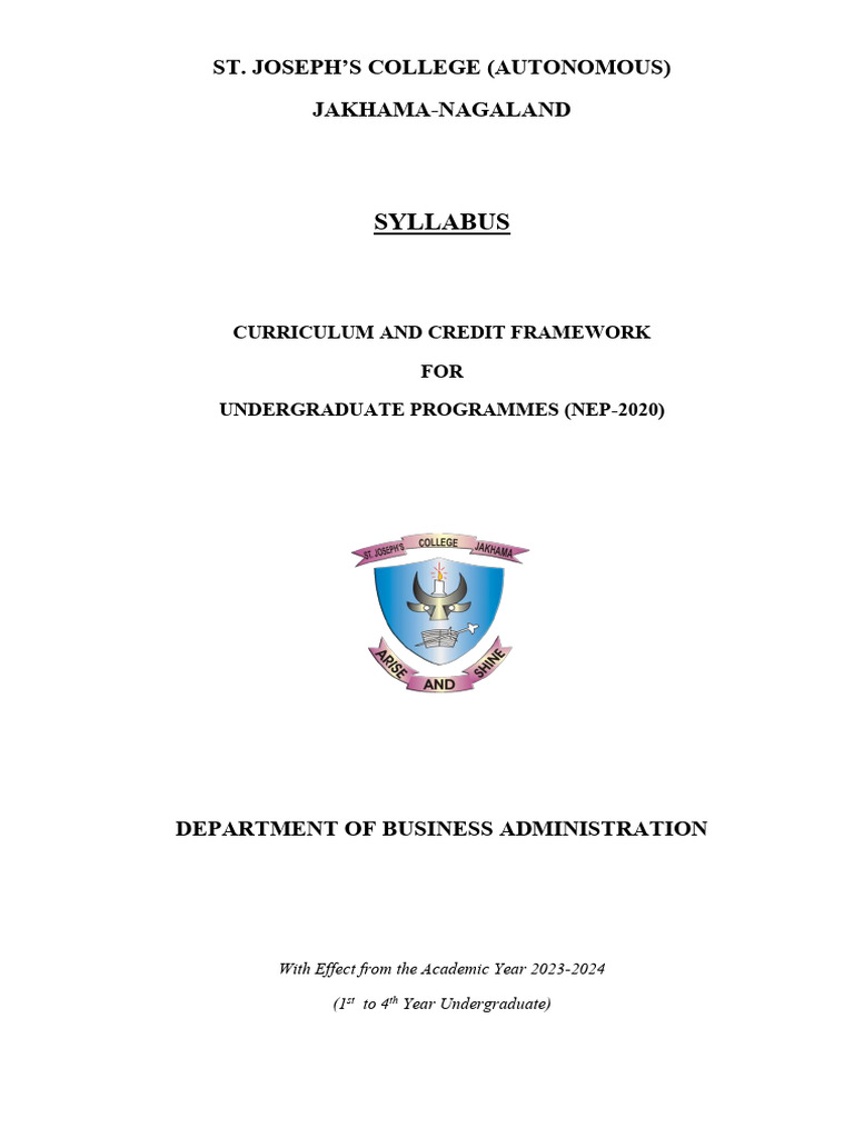 Modified BBA Syllabi NEP 2020 1 To 8 Sem Programme 2023-2024 | PDF | Debits And Credits ...