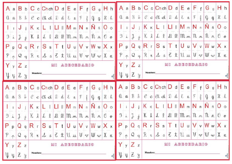 ABECEDARIO 4 CODIGOS | PDF