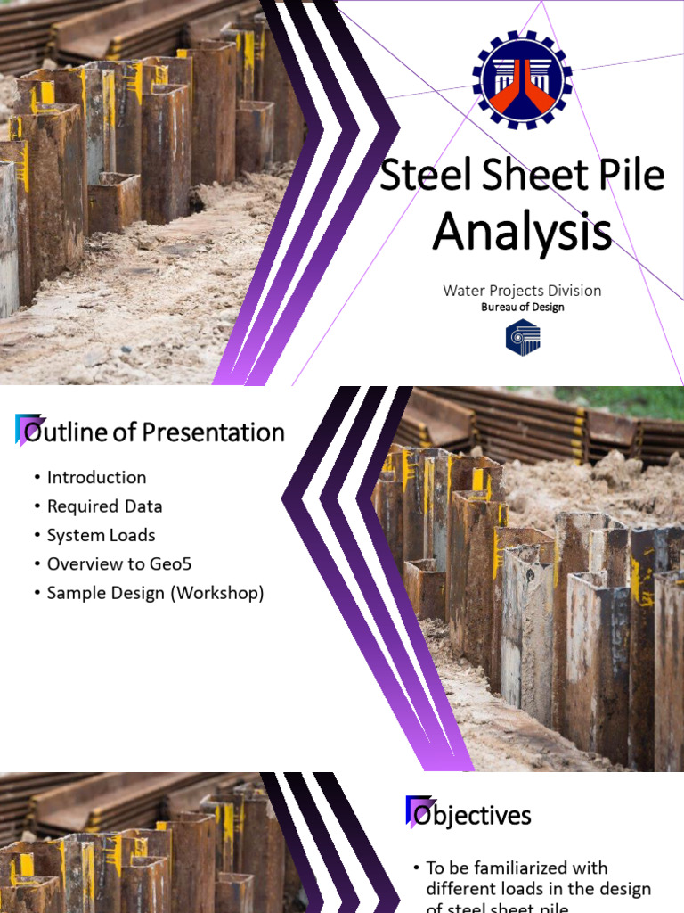 Steel Sheet Pile Design in Flood Control | PDF | Applied And ...