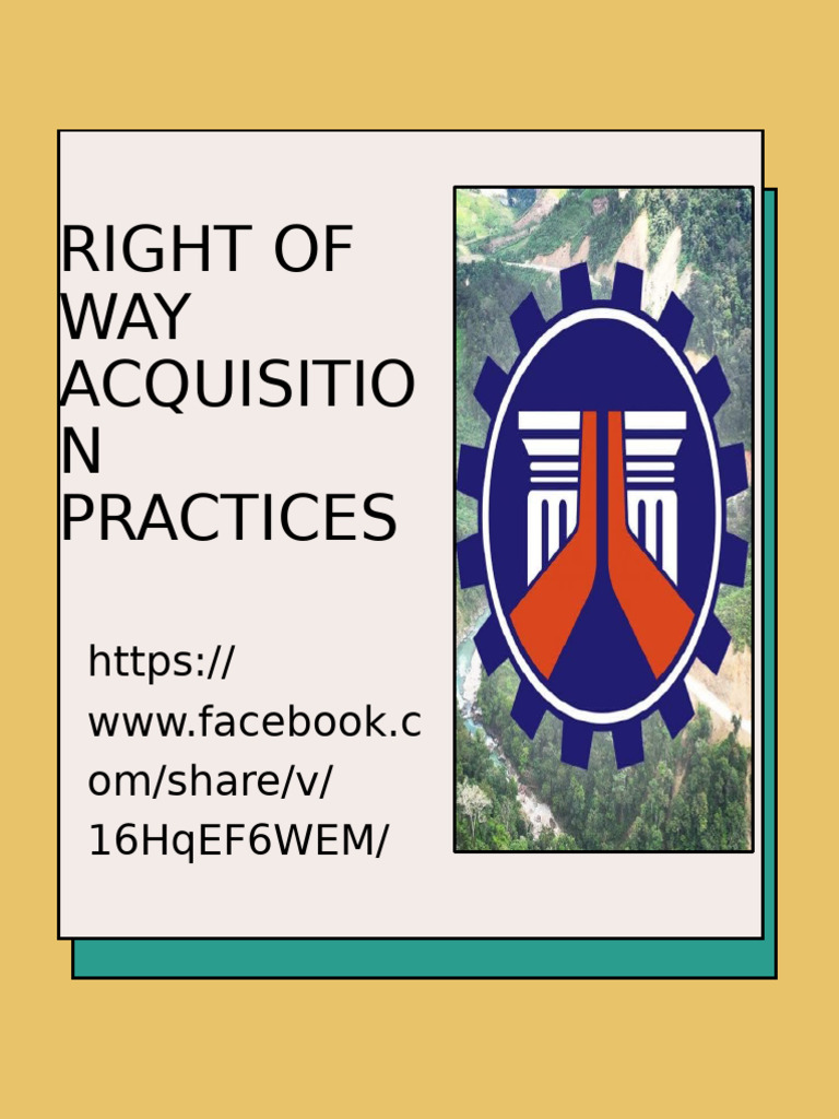 Right of Way Acquisition Practices - B2e71b29 4e48 421c 8138 ...