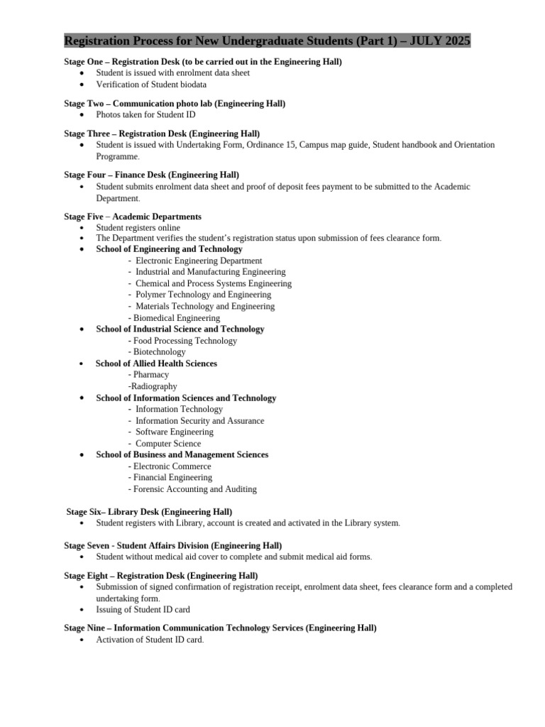 New Student Registration Flowchart | PDF | Engineering