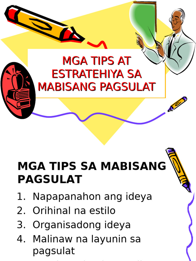 Lesson 3 - Mga Tips at Estratehiya Sa Pagsulat | PDF