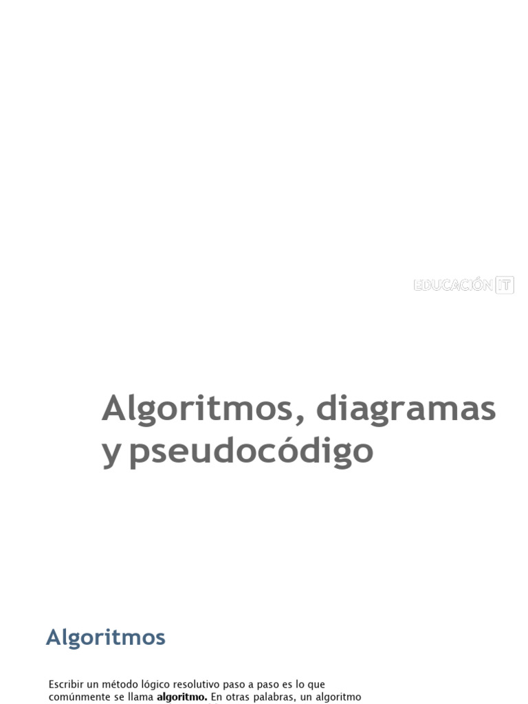 Algoritmos y Pseudocódigo en Programación | PDF | Algoritmos ...