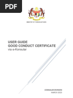 Ministry of Foreign Affairs, Malaysia Application For Certificate of Good Conduct (CGC) | PDF ...