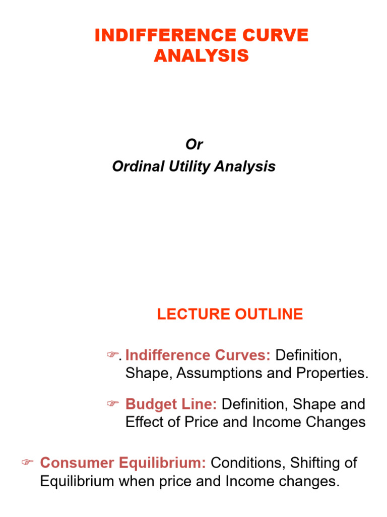 Indifference Curve Analysis Overview | PDF | Utility | Economic Theories