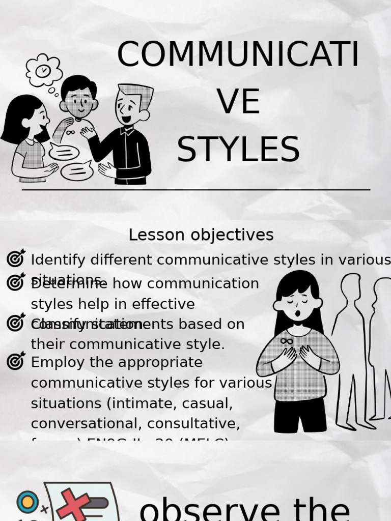 Communicative Styles | PDF | Communication | Human Communication