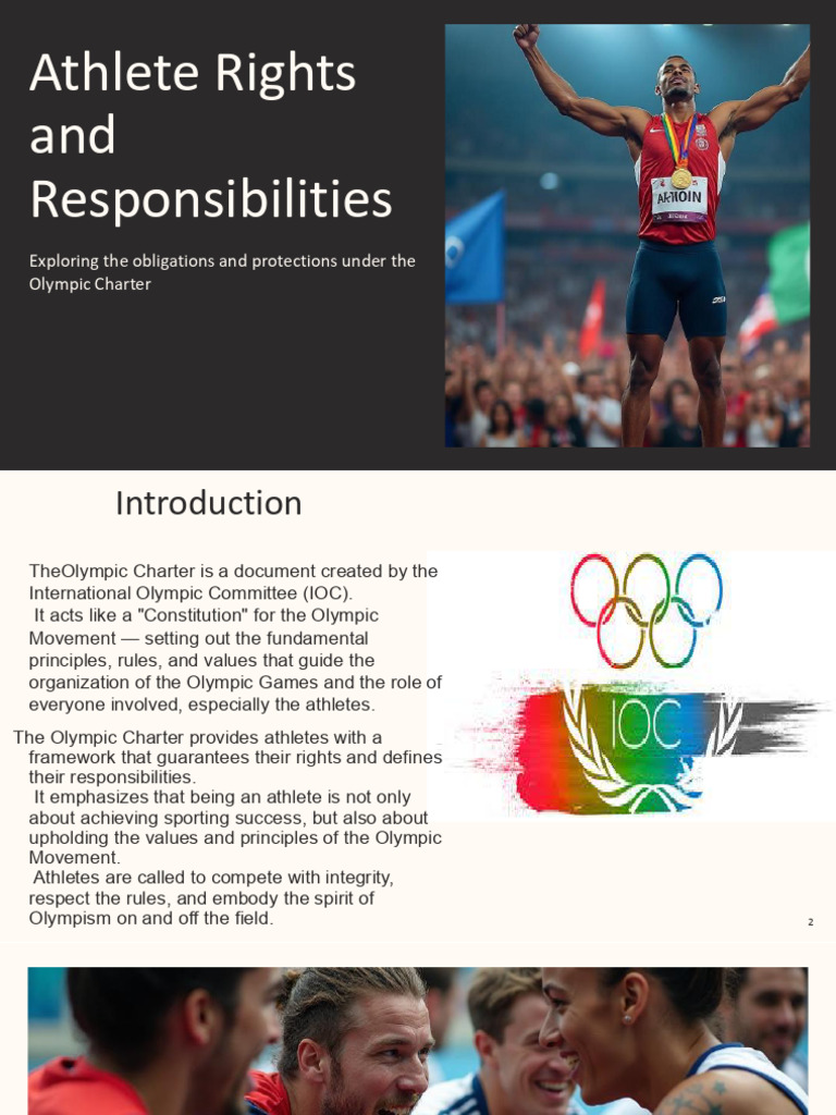 Athlete Rights and Responsibilities | PDF | Olympic Games | Doping In Sport