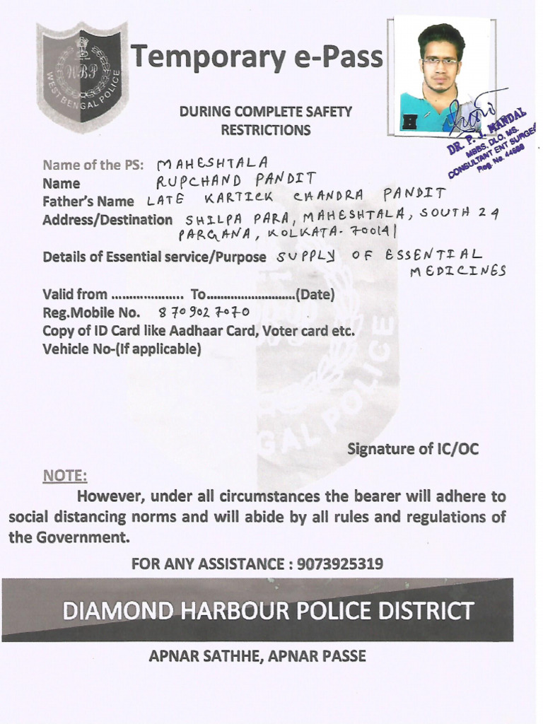 Temporary E-Pass Sideta Labs | PDF