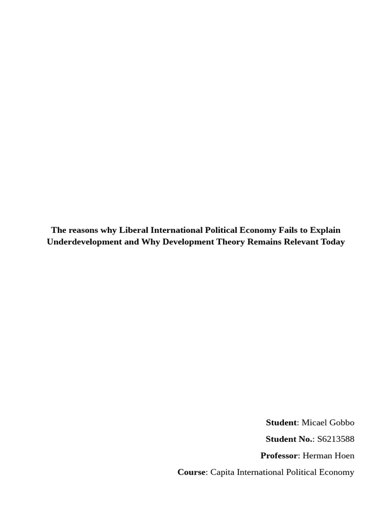 Position Paper Gobbo Mica El | PDF | Heavily Indebted Poor Countries ...