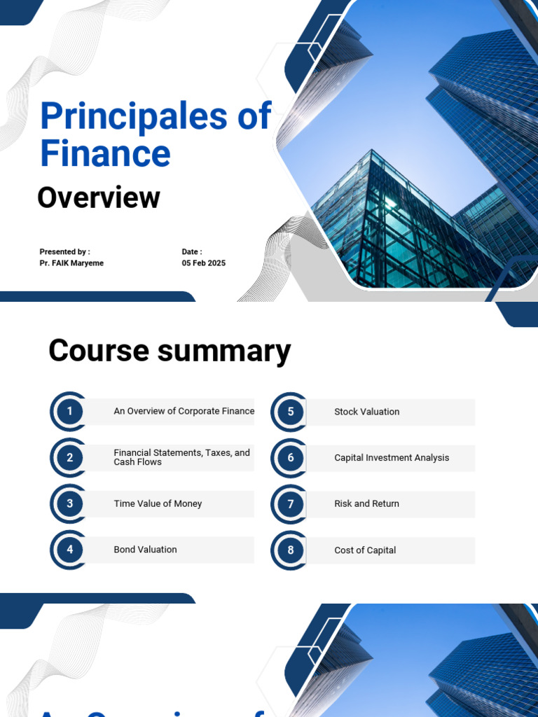 Corporate Finance Overview Guide | PDF | Investing | Capital Structure
