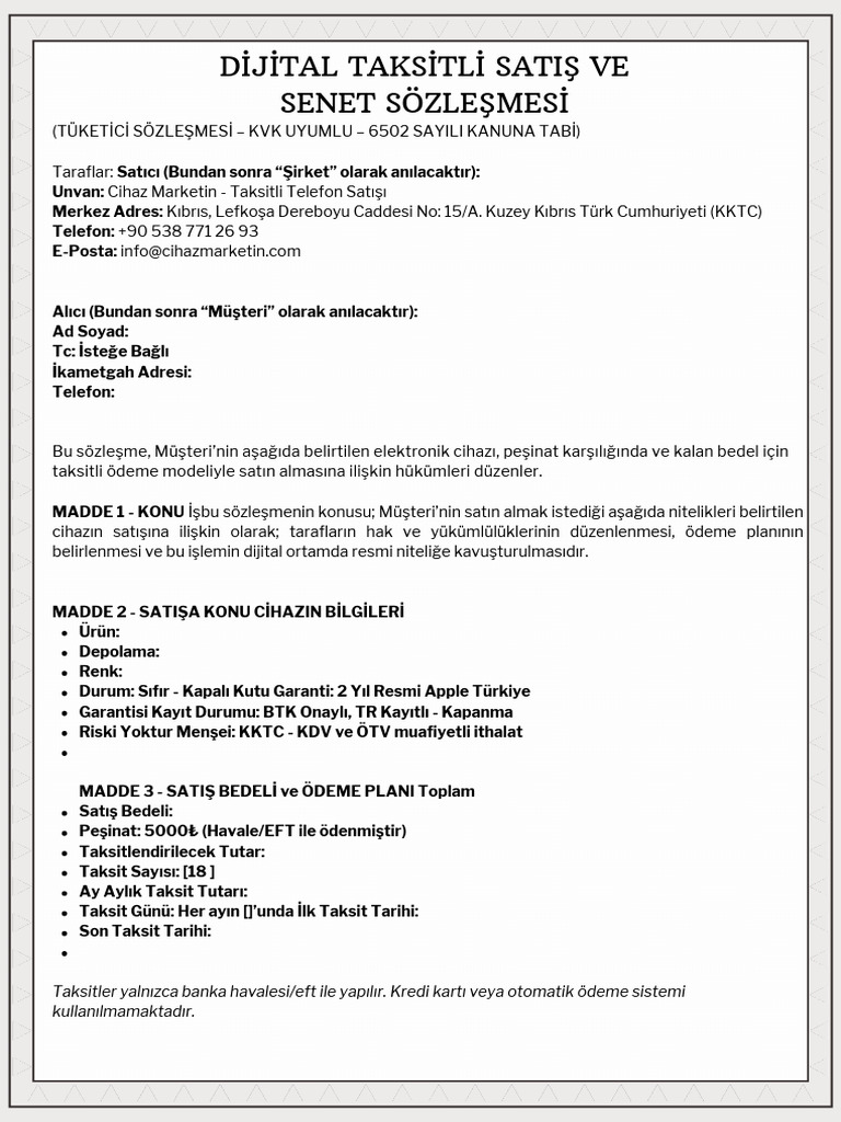 Di̇ji̇tal Taksi̇tli̇ Senet Sözleşmesi̇.pdf | PDF