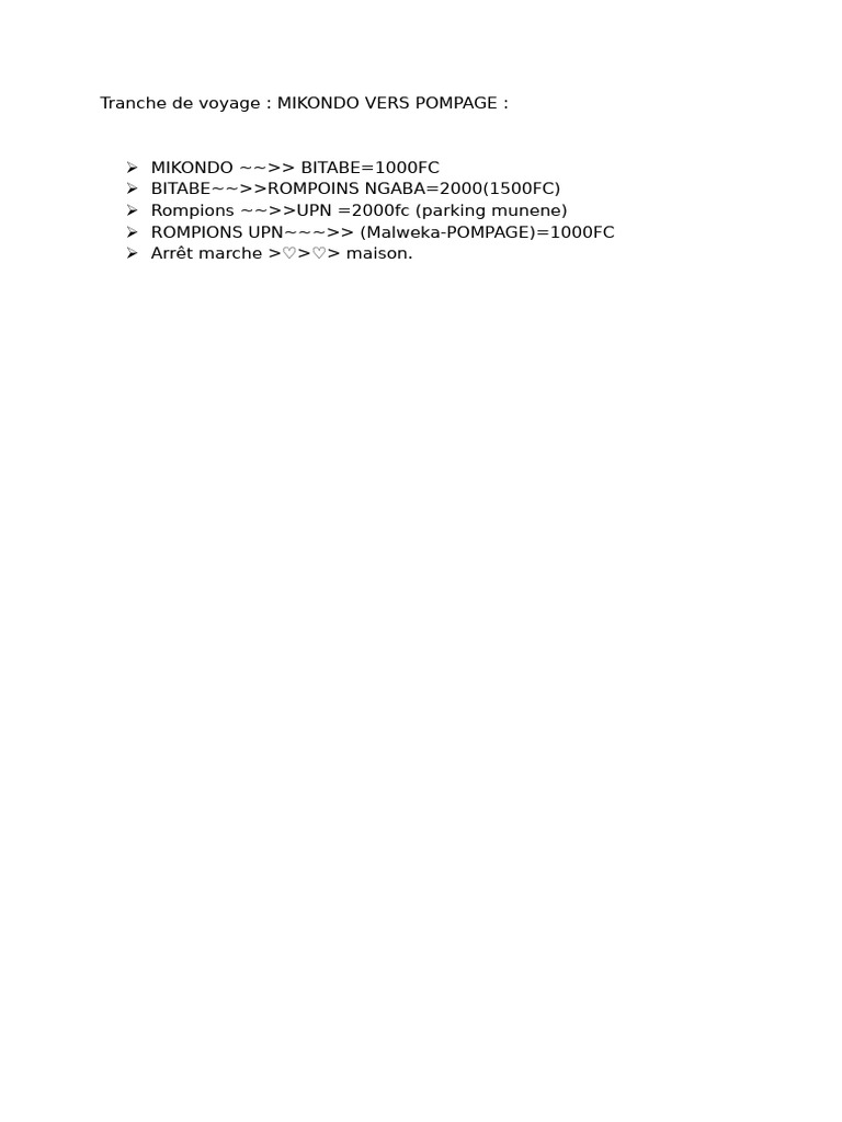 MIKONDO - Pompage | PDF