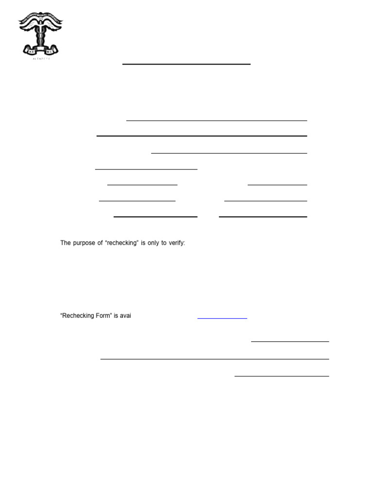 Application Form For Rechecking (20!06!16) | PDF