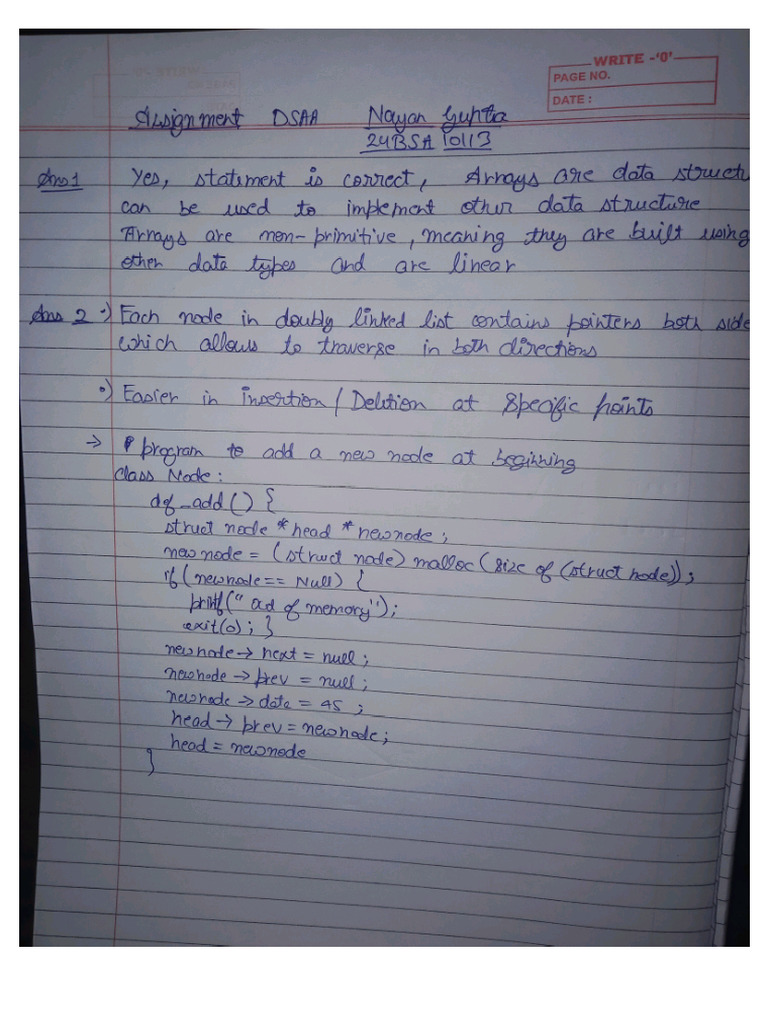 Dsa Assignment | PDF