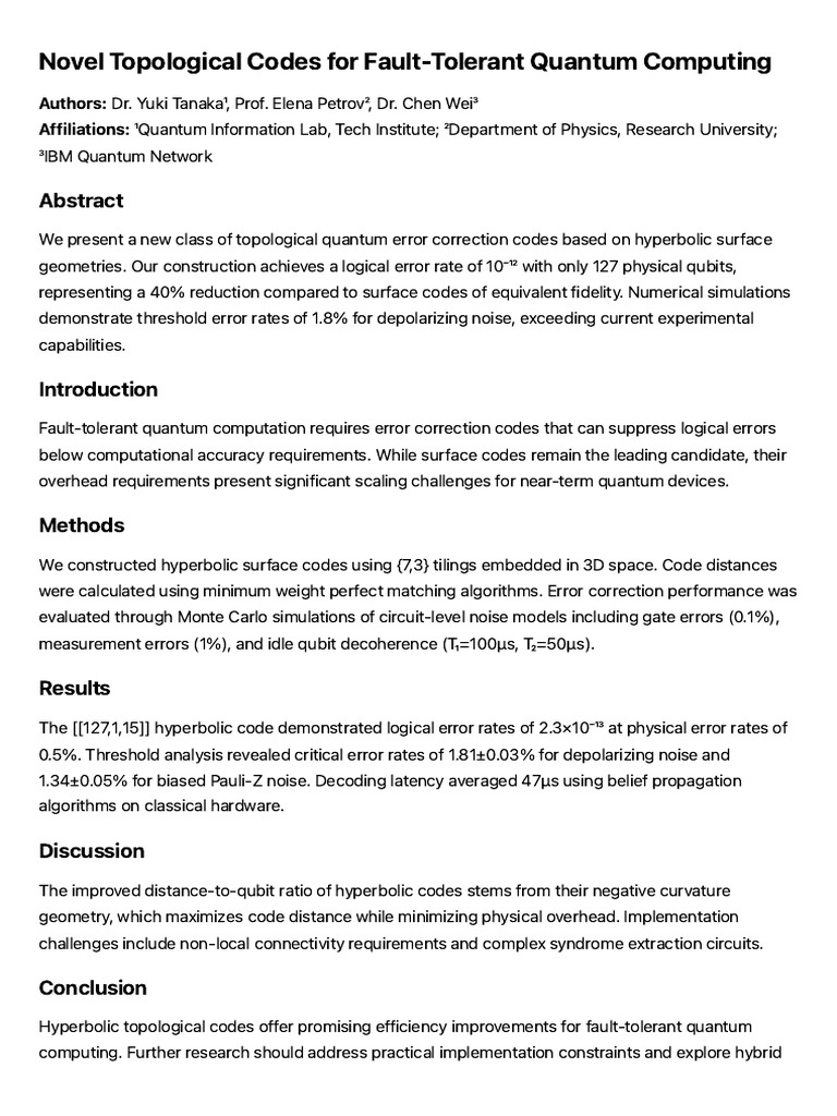 Research Paper 3_ Quantum Error Correction | PDF