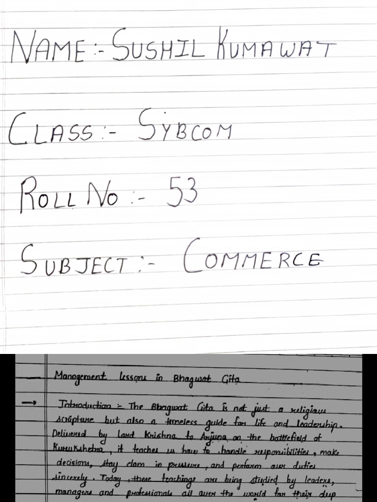Roll No 53 - Commerce Assignment | PDF | Meditation | Hindu Prayer And Meditation