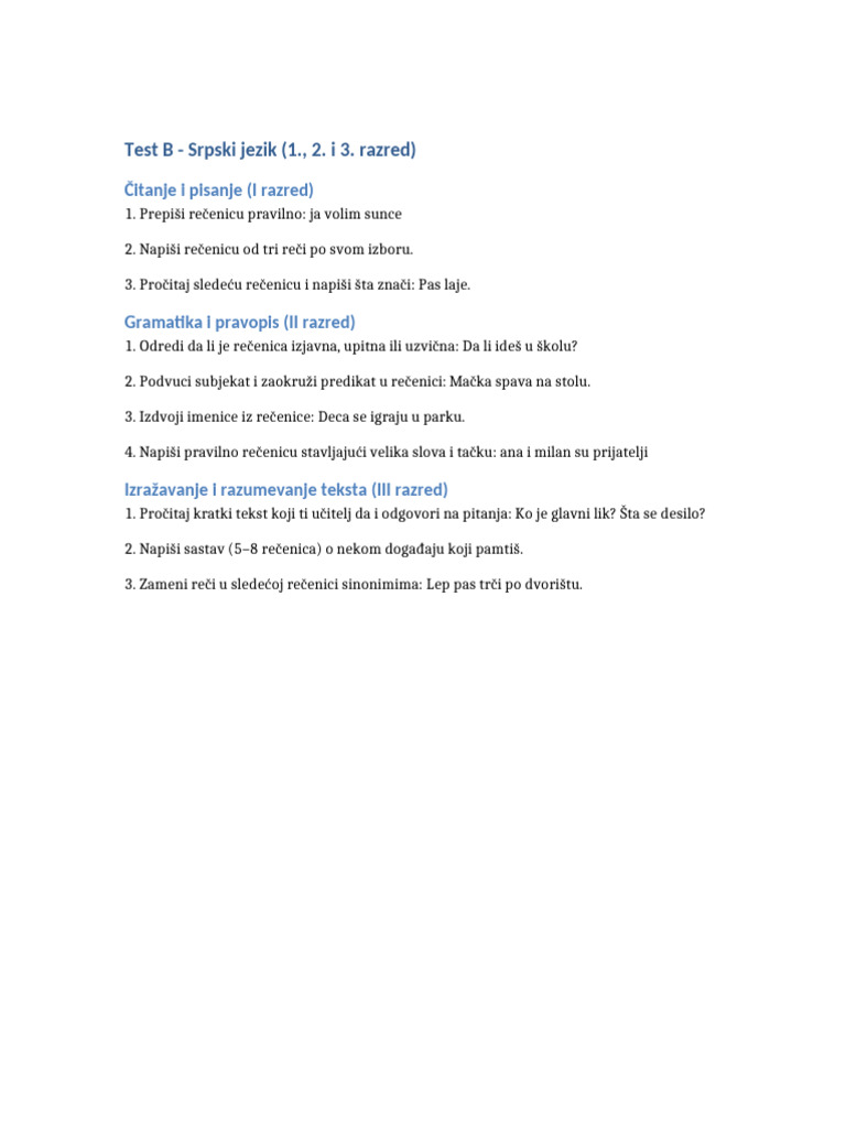 Test B | PDF