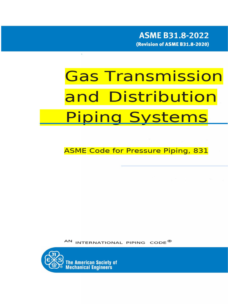 ASME B31.8 2022 Highlighted | PDF | Patent | Copyright Infringement