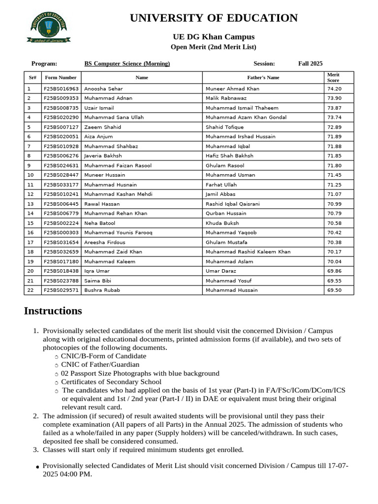 DGK BS Computer Science Morning | PDF