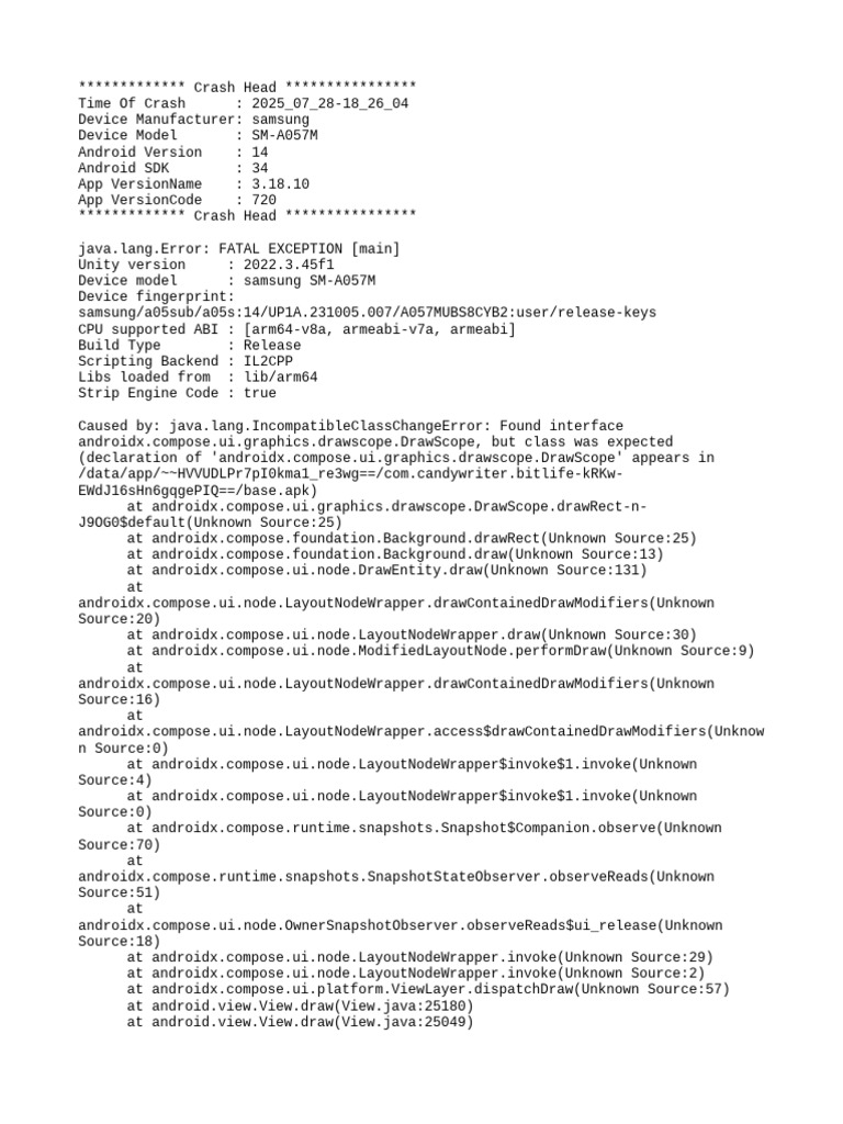 Mod Menu Crash 2025 07 28-18 26 04 | PDF | Software Engineering | System Software