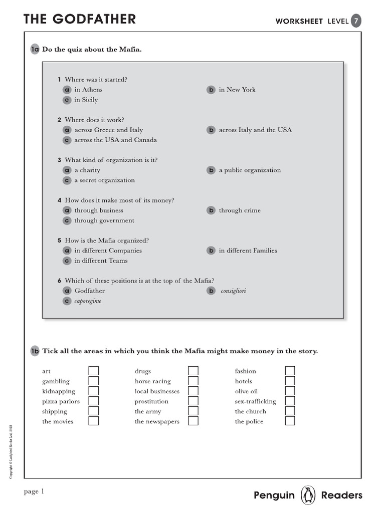 The Godfather Quiz About Mafia | PDF