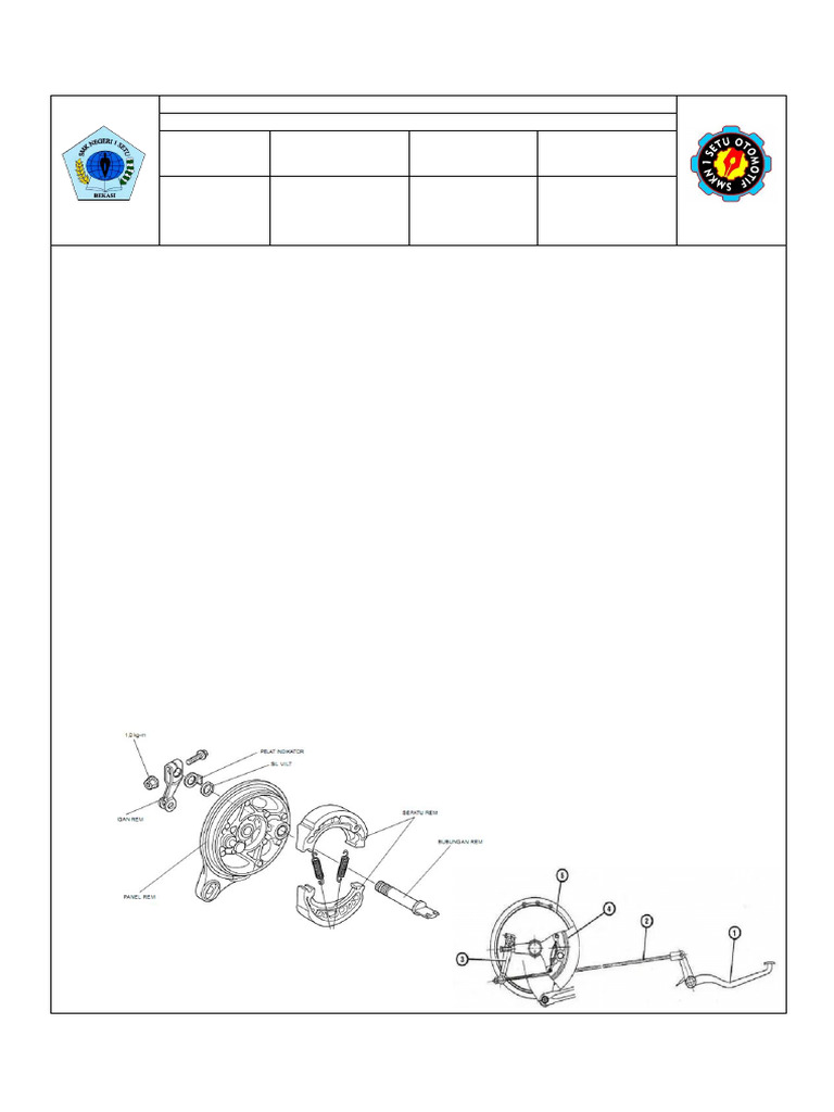 Jobsheet Rem Mekanik PSSM Kelas XI TBSM | PDF