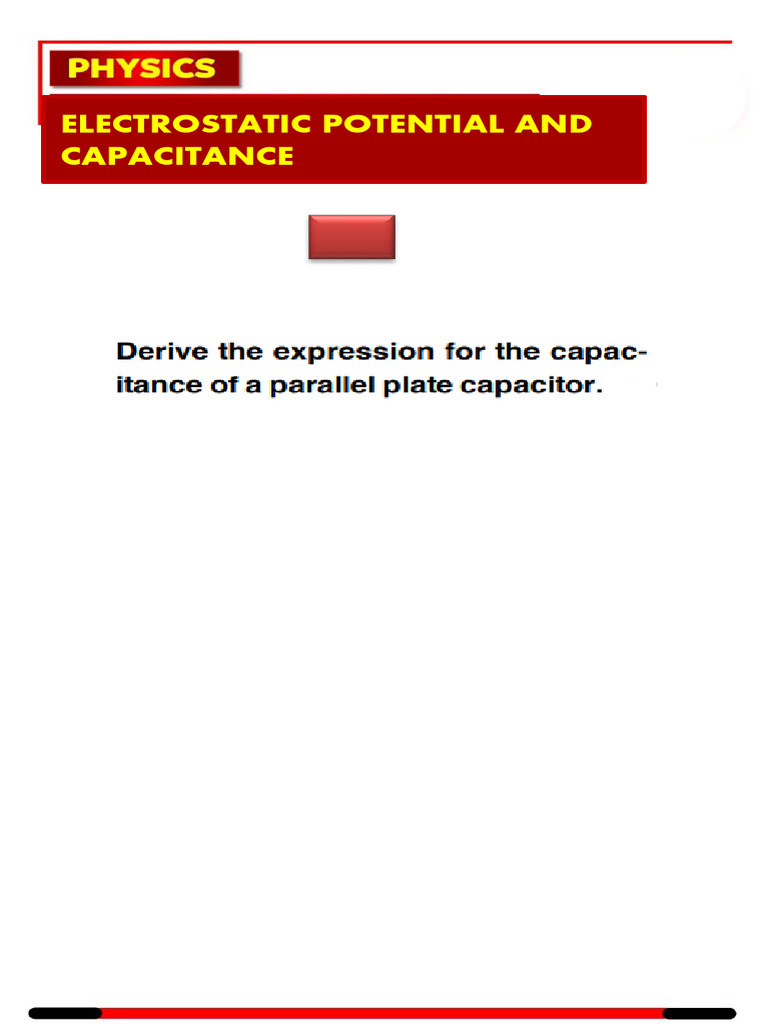 Electrostatic Potential and Capacitance WorksheetWorksheet | PDF | Capacitance | Physical Quantities