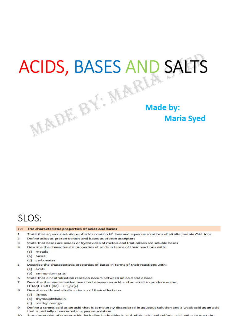 Understanding Acids, Bases, and Salts | PDF | Acid | Salt (Chemistry)