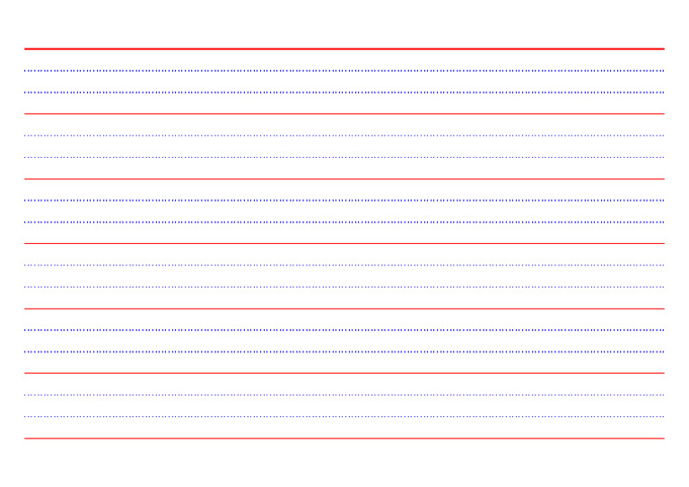 Four Line English Handwriting Landscape Fit | PDF