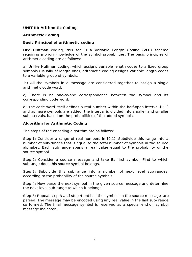 Data Compression Unit III | PDF | Data Compression | Encodings