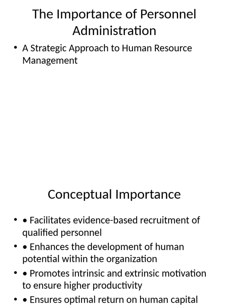 Personnel - Administration - Presentation .. | PDF