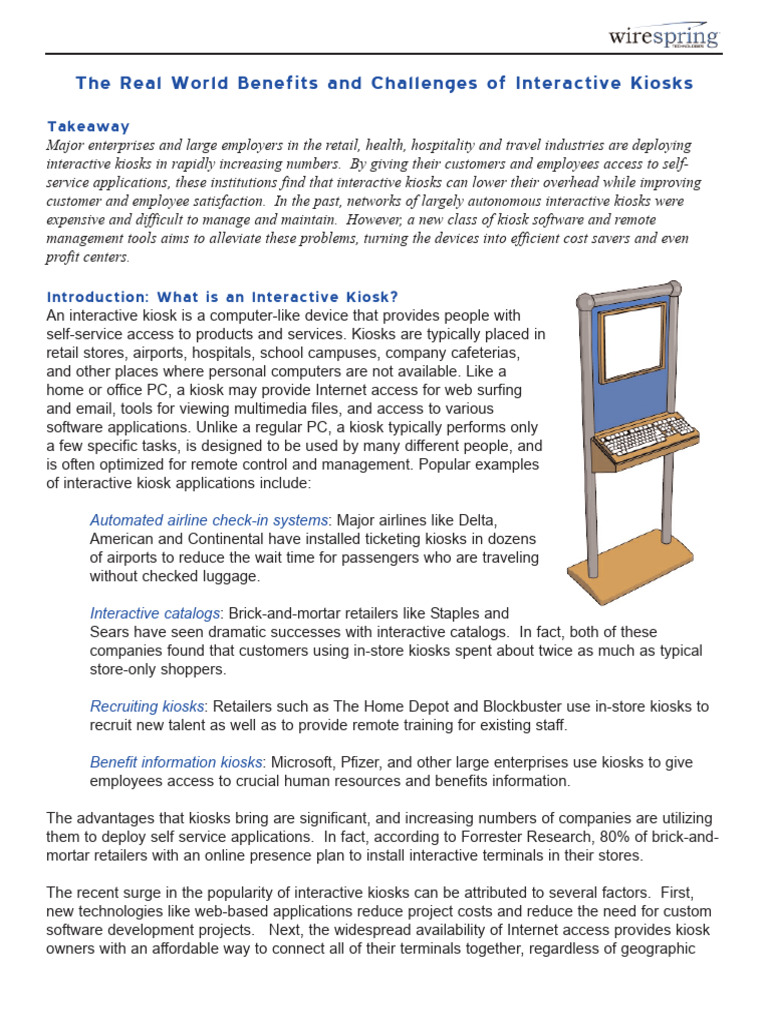 kiosk_benefits_and_challenges | PDF | Operating System | Personal Computers