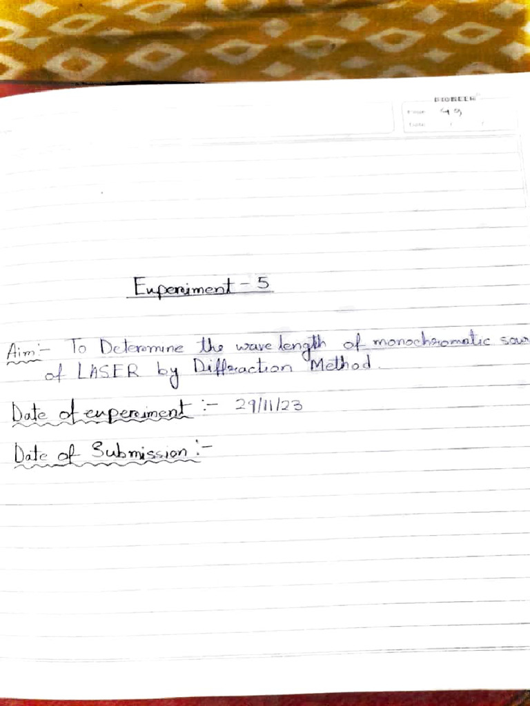 Determining Wavelength via Diffraction Experiment | PDF