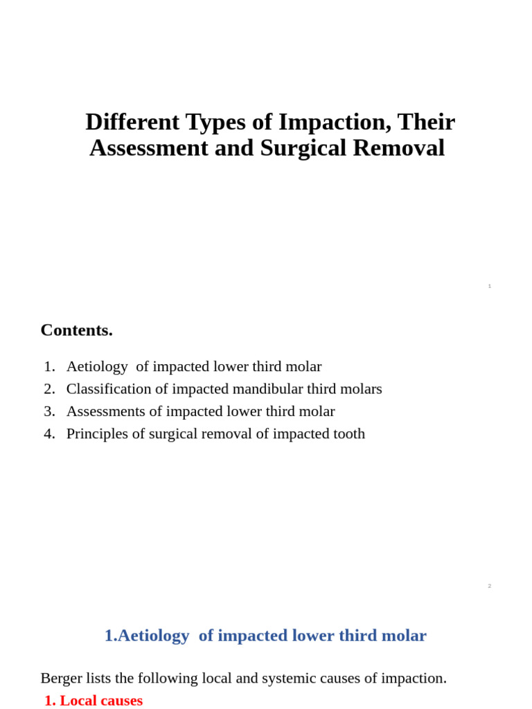 Classification of Impacted Teeth - 1c302c14 02ad 4b02 Bed6 2d03d2b5fe95 ...