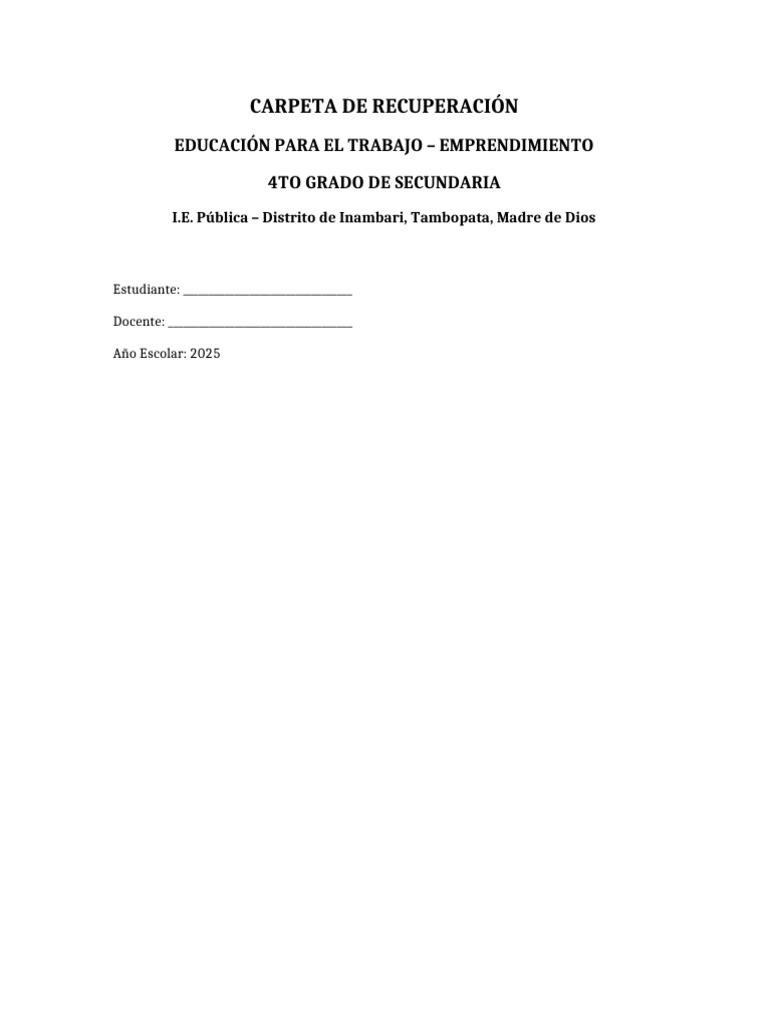 Carpeta Recuperacion 4to Ept Design Thinking | PDF | El pensamiento de diseño | Iniciativa ...