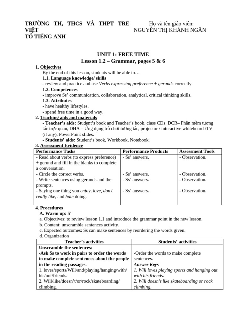 English Grammar: Verbs of Preference | PDF | Syntax | Grammar
