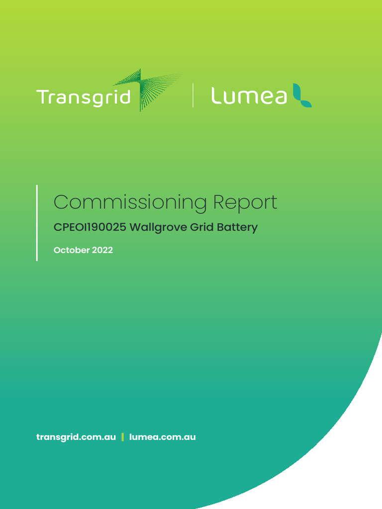 2022 Commissioning Report | PDF | Electrical Grid | Electrical Engineering