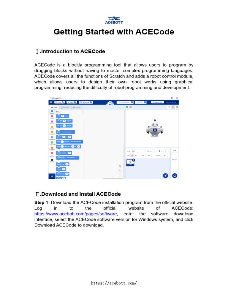 ACECode Installation and Setup Guide | PDF | Button (Computing ...
